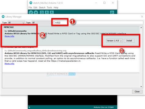 Interfacing Mfrc522 Rc522 Rfid Reader Module With Arduino Electronicshub