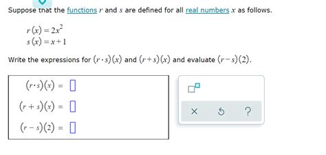 Solved Suppose That The Functions R And S Are Defined For