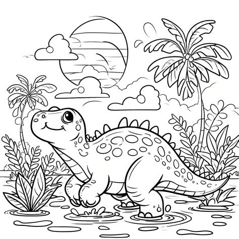 놀라운 공룡들을 만나는 시간 다채로운 공룡 색칠공부 25종 키즈위키