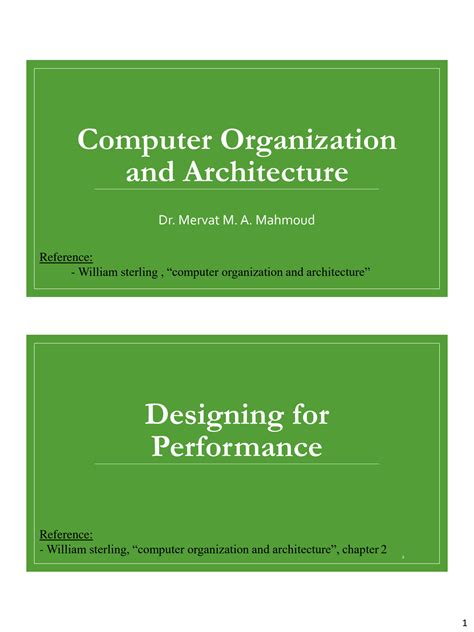 Solution Computer Organization Architecture Designing For Performance
