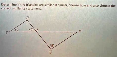 solved determine if the triangles are similar if similar choose how