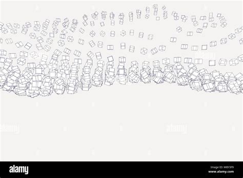 Background Abstract Square Rectangle Pattern For Design 3d Perspective View Vector