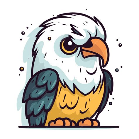 Premium Vector Cute Cartoon Illustration Of A Bald Eagle Vector Clip Art