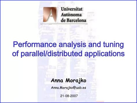 Ppt Performance Analysis And Tuning Of Paralleldistributed