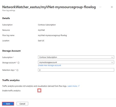 Manage Virtual Network Flow Logs Azure Network Watcher Microsoft Learn