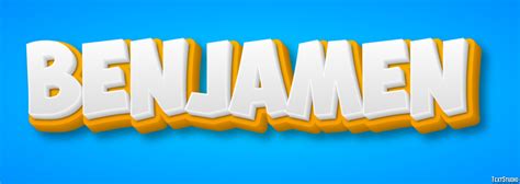 Benjamen Yellow White 3d Text Effect Generator