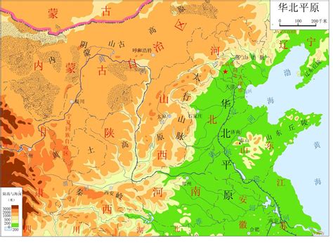 华北平原地形图百度知道
