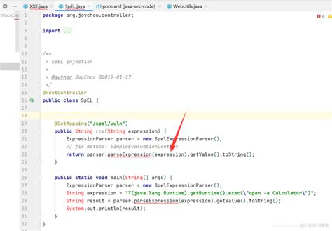 [java sec code]spel表达式注入 wx6358e1fe5abe0的技术博客 51cto博客