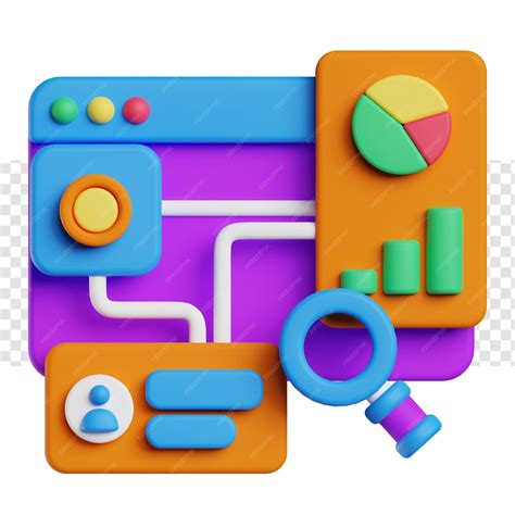 Premium Psd Data Analysis Graph 3d Illustration