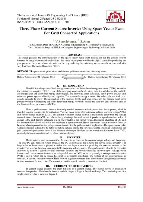Pdf Three Phase Current Source Inverter Using Space Vector Pwm For