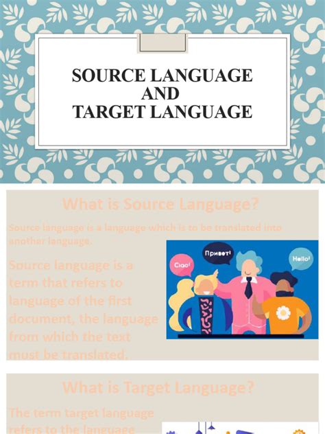Source And Target Language Pdf Translations English Language