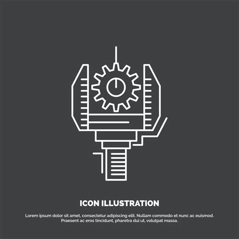 Automation Industry Machine Production Robotics Icon Line Vector Symbol For Ui And Ux