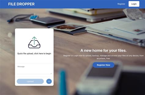 File Dropper 老牌免費空間註冊後分享檔案產生下載連結