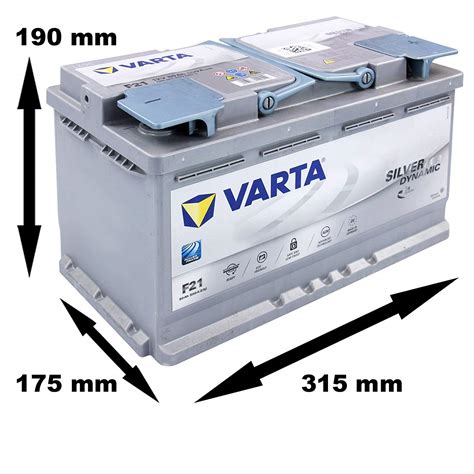 Car Battery Varta F AGM AH A V Start Stop X X EBay
