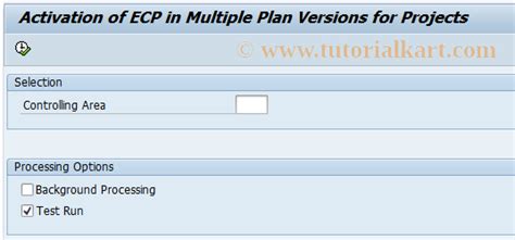 RCNPRECP SAP Tcode Activation Of ECP Plan Versions