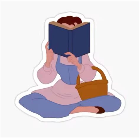 Belle Reading Sticker Beauty And The Beast Book Lovers Sticker