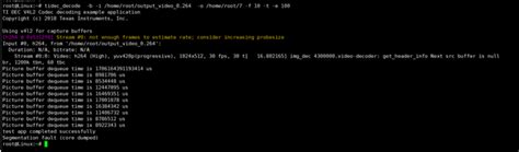 tda4vm q1 h264 tidec decode demo latency issue processors forum