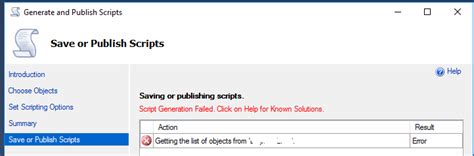 Sql Server Generate Scripts Wizard Hangs When Loading Database