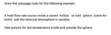 Solved Draw The Simscape Code For The Following Example A