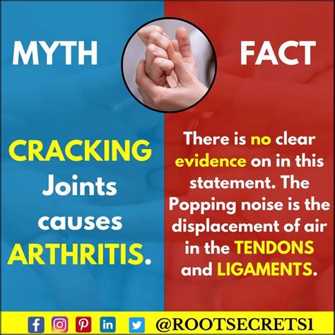 Myth Vs Fact Cracking Joints Facts Fitness Motivation Health Benefits