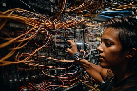 Premium Ai Image Computer Network Engineer