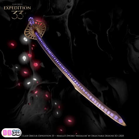 🗡️ Maelles Sword Medalum Stl Files Life Sized High Detail・ 3d File
