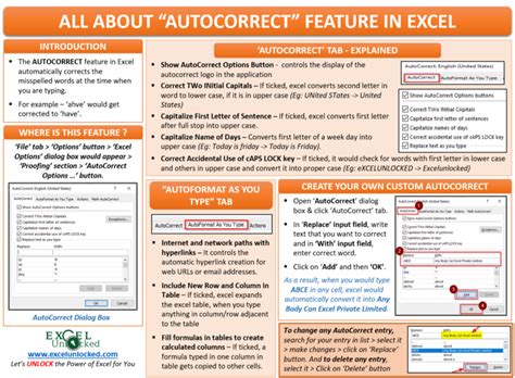 Exploring Autocorrect Feature In Excel Excel Unlocked