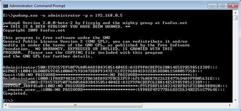 Remote Windows Password Recovery Using Pwdump
