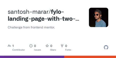 GitHub Tony Stark Jr Fylo Landing Page With Two Column Layout Master Challenge From Frontend