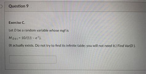 Solved Let T Be A Random Variable Whose Pmf Is Given By The
