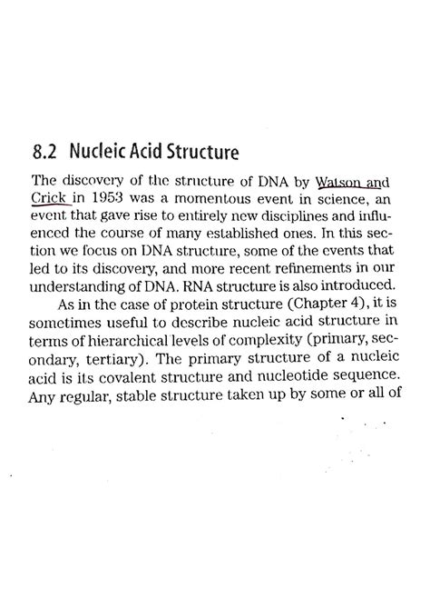 Nucleic Acid Structure Biochemistry Studocu
