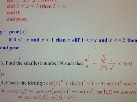 solved find the smallest number n such that pi 2 6 sigma n