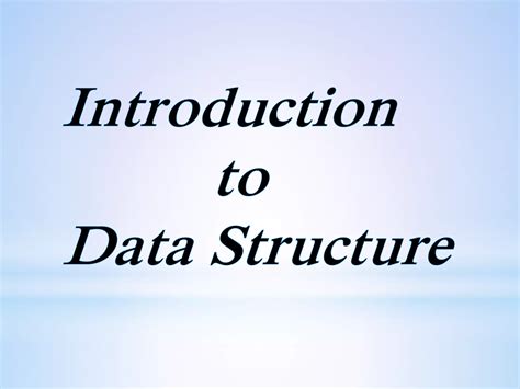 Data Structure Basics Pptx