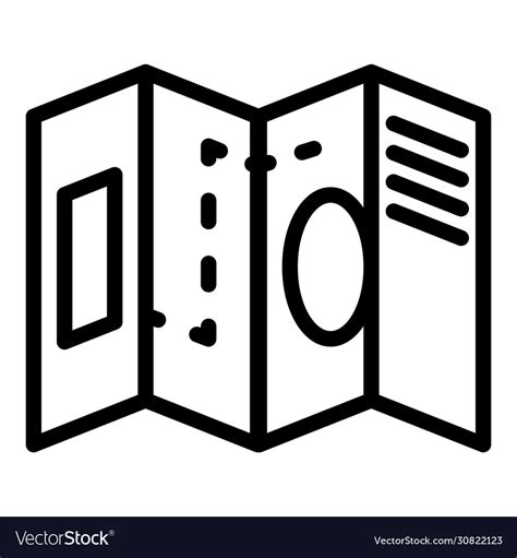 Landscape Designer Map Icon Outline Style Vector Image