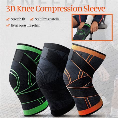 3d Knee Compression Sleeve Moonqo Store