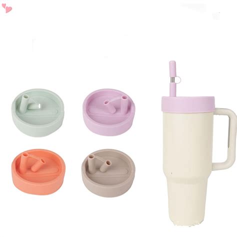 Silicone Tumbler Lid For 40oz Cup With Straw Cover Replacement 40 Oz
