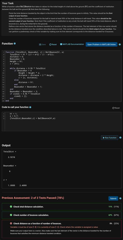 Solved Your Taskwrite A Function Called Ballbounce That