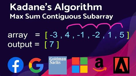The Most Insightful Stories About Kadanes Algorithm Medium
