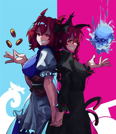 Kaenbyou Rin And Onozuka Komachi Touhou Drawn By Corporalblake Danbooru