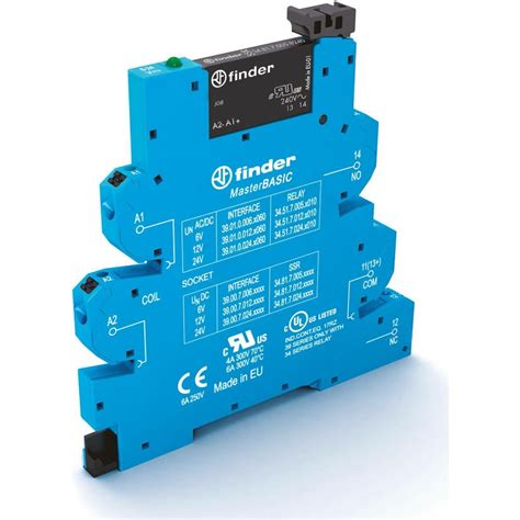 Интерфейсный модуль твердотельного реле Finder Masterbasic 24в Dc вых цепь 1но 6а 1 5