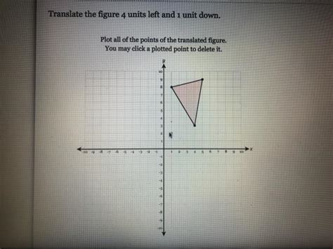 Solved Translate The Figure 4 Units Left And 1 Unit Down Chegg Com