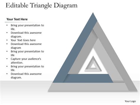 Editable Triangle Diagram Powerpoint Template Slide PowerPoint Presentation Sample Example