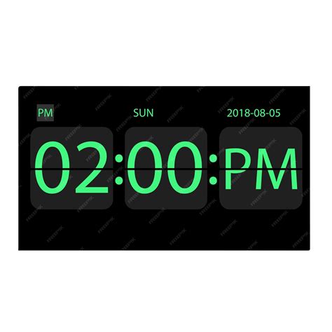 Premium Vector Digital Clock