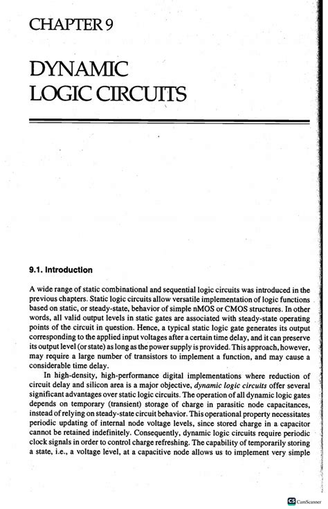 Mod 3 Important Lecture Notes Chapter 9 Dynamic Logic Circuits 9 Introduction A Wide Range