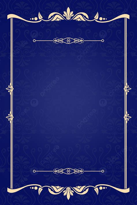 Simple Classical Pattern Atmosphere Blue Background Poster Wallpaper