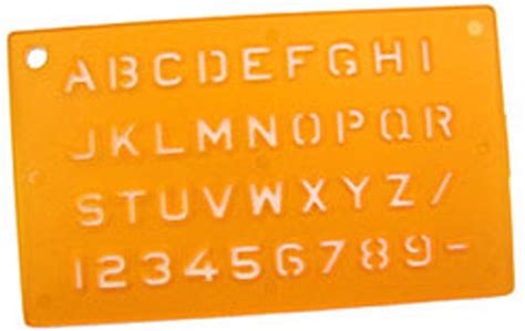1 4 Alpha Numeric Stencil Sheet Pkg 10
