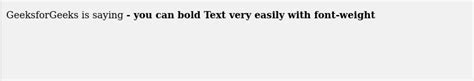 How To Bold Text In Html Geeksforgeeks