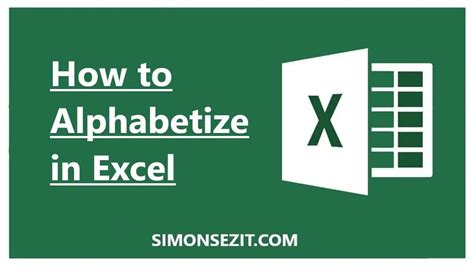 how to alphabetize in excel 2 easy methods