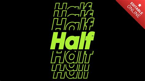 Half Text Effect Generator