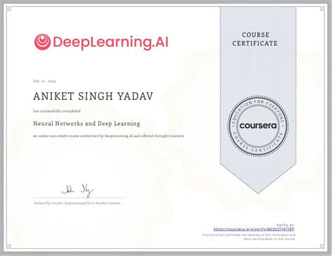 Aniket Singh Yadav On Linkedin Deeplearning Ai Neuralnetworks